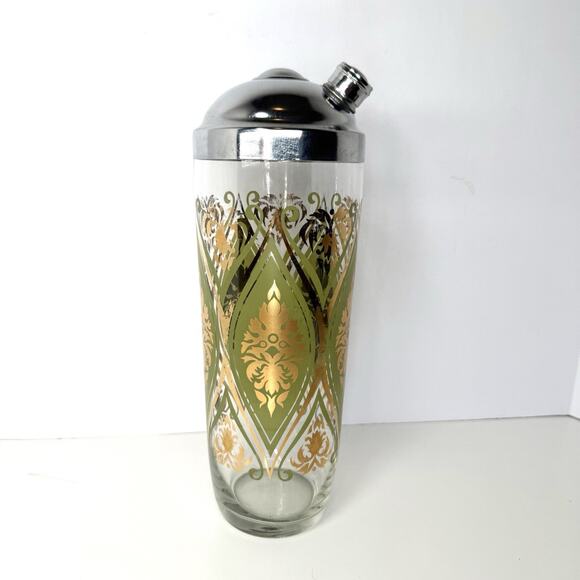Pasinski | Dining | Vintage Mcm Pasinski Signed Gold Encrusted Glass ...
